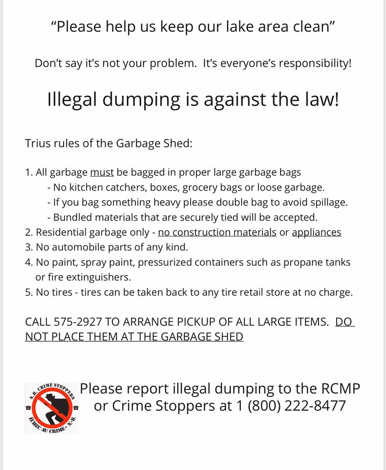 Garbage Shed and Recycle Shed – Davidson Lake